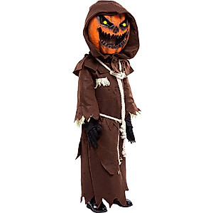 Spooktacular Creations Halloween Scary Scarecrow Pumpkin Bobble Head Costume w/Pumpkin Halloween Mask for Kids Role-Playing (XX-Large(14-16yr))