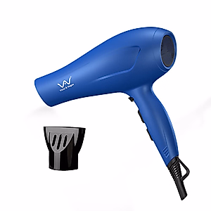 Negative Ionic Hair Dryer Ceramic Blow Dryer 1875W Powerful Professional Hair Dryers 2 Speed and 3 Heat Settings with Concentrator, Blue