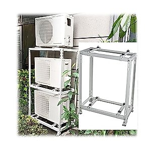 No Drill Ac Support Bracket Air Conditioner Support Bracket 450 Lbs Load Capacity Heavy Duty Ground Stand Bracket for Ductless Mini Split Air Conditioner and Heat Pump ( Color : White , Size : 80X40x