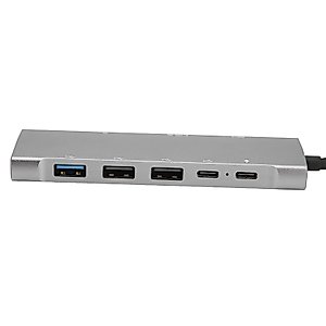 USB Charging Hub, Powerful Docking Station 5Gbps Data Transmission Read TF Card Plug and Play for Laptop for Projector for Computer