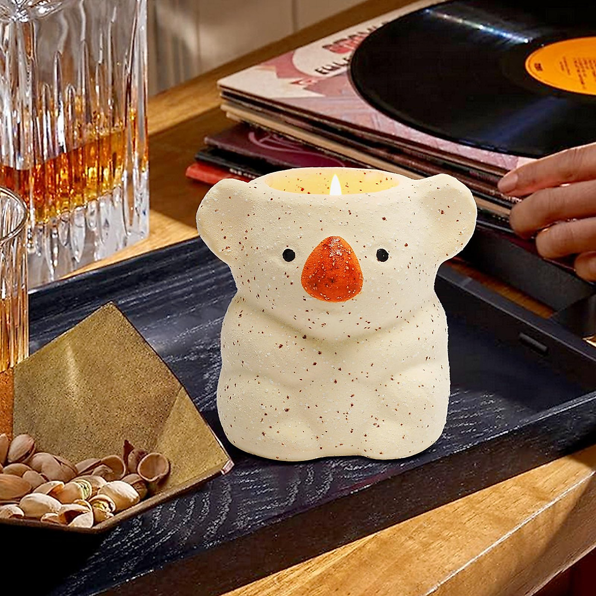 ETAKISH Vanilla Candles Highly Scented Gift Set for Women, Cute Koala Aromatherapy Jar Candle 6 oz 35 Hours Burn, Hand Poured Soy Wax Candle for Christmas Birthday Valentine Mother's Day