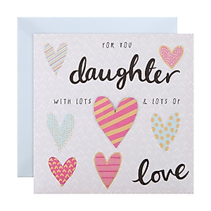 Hallmark Birthday Card for Daughter - 3D Heart Design