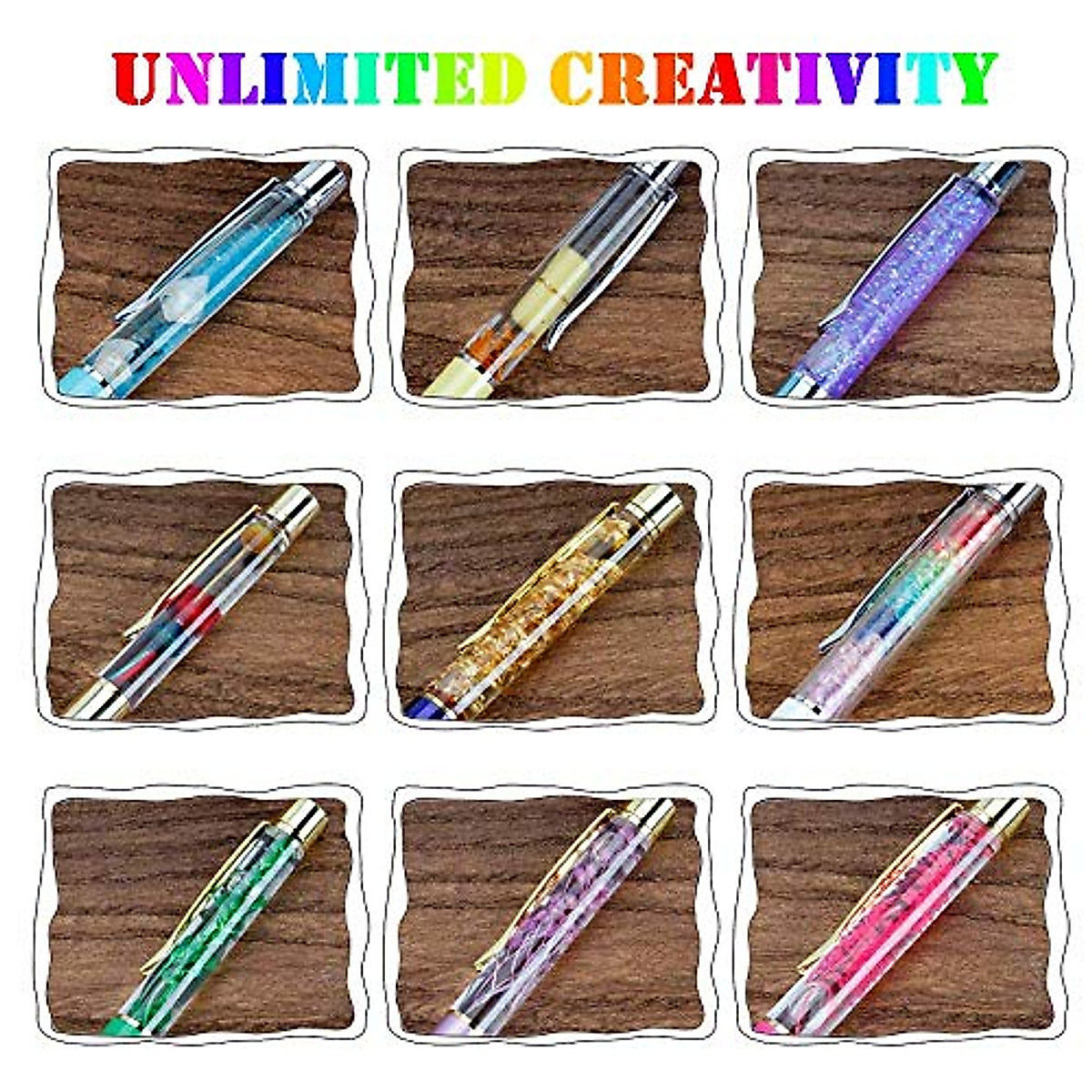 27 Pack Colorful Empty Tube Floating DIY Pens,Building Your Favorite Liquid Sand Pens Gift