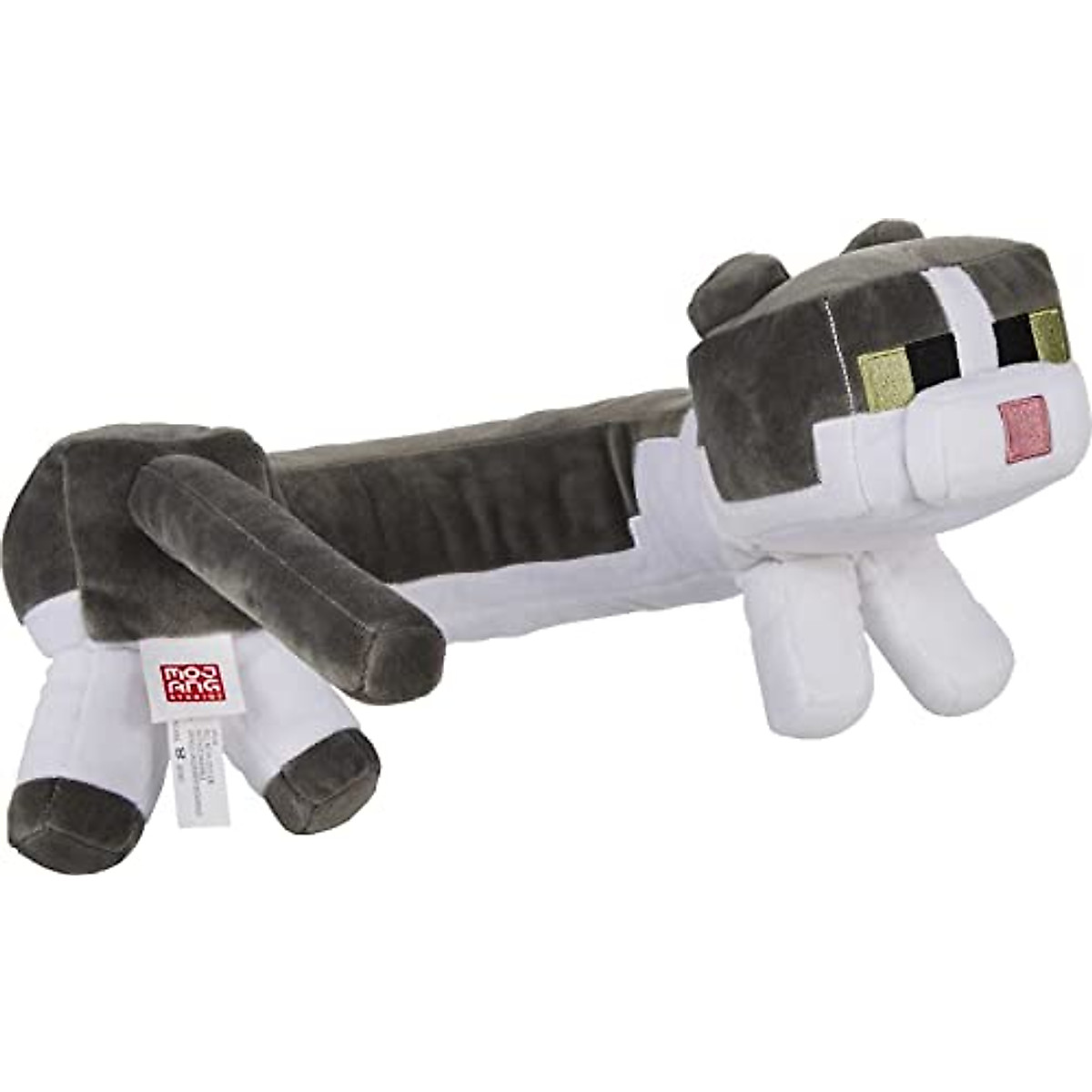 Minecraft Plush Cat Neck Pillow, Purring Sounds, Press Paw to Activate, Soft Travel Toy (Amazon Exclusive)