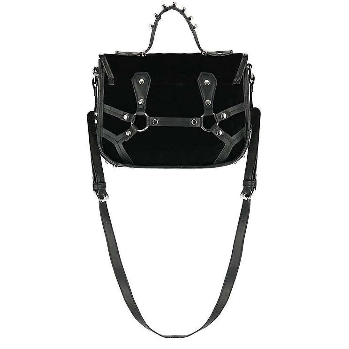 Restyle Coffin Cross Straps Gothic Punk Witch Alternative Crossbody Purse Bag