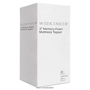 WEEKENDER Mattress Topper, Twin XL, 2 Inch, Ventilated Memory Foam - Ventilated Design - Relieves Pressure