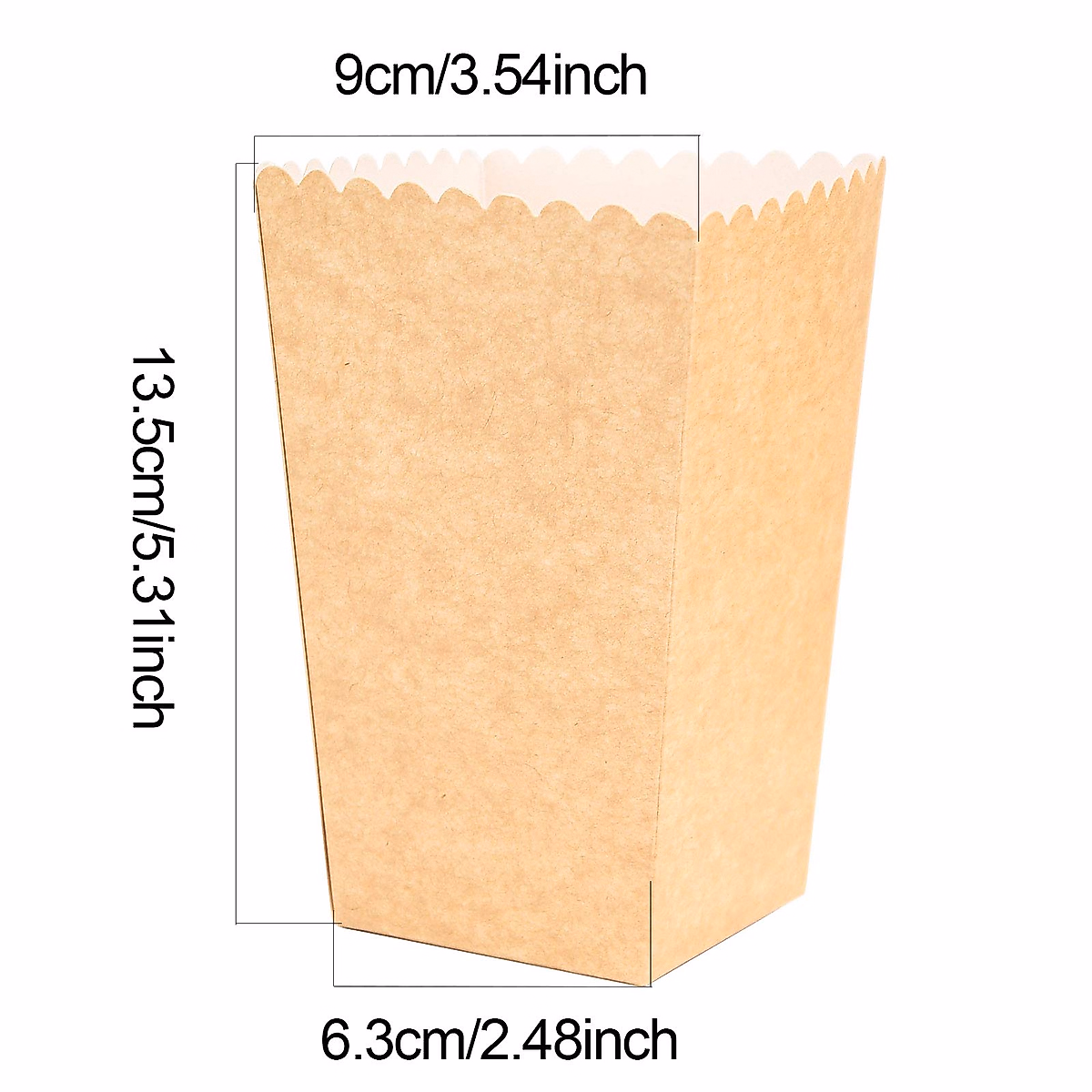 HOZEON 50 PCS 20 Ounces Paper Popcorn Boxes, Reusable Popcorn Containers for Party Movie Nights Theatre Themed Cinema Birthdays