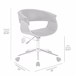 Armen Living Bellevue Office Chair, Black