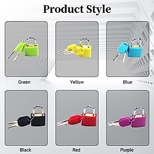 Yinpecly 6PCS Suitcase Locks, Multicolor Luggage Padlocks Set, Lock with Keys, Small Luggage Locks, Mini Locker, Zipper Lock, Tiny Locker Lock for School Gym Backpack Journal Tool Box