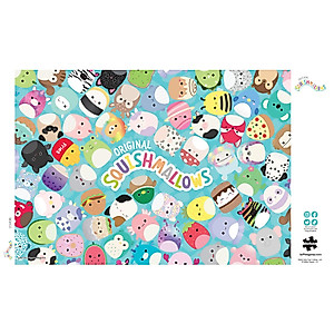 Buffalo Games - Squish Mallow - Squishmallow Friends - 300 Piece Jigsaw Puzzle for Adults Challenging Puzzle Perfect for Game Nights - Finished Size is 21.25 x 15.00