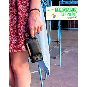 Smartish iPhone 11 Crossbody Case for Women - Dancing Queen [Purse/Clutch with Detachable Strap & Card Holder] - Stiletto Black-Gold