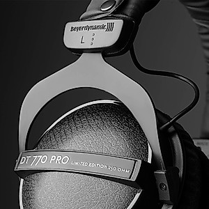 Beyerdynamic DT 770 Pro 250 ohm Professional Studio Headphones (Limited Black Edition) (Renewed)
