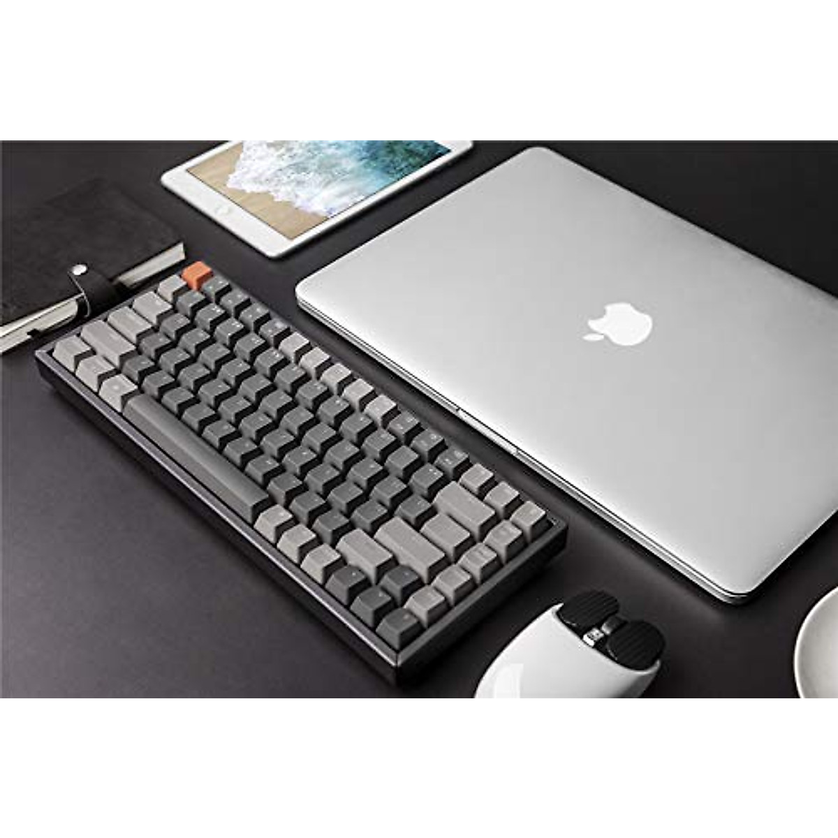 Keychron K2 Version 2 Wireless Gaming Mechanical Keyboard, Bluetooth/USB Wired Compact 84 Keys RGB LED Backlit Aluminum Frame for Mac Windows, Gateron G Pro Blue Switch