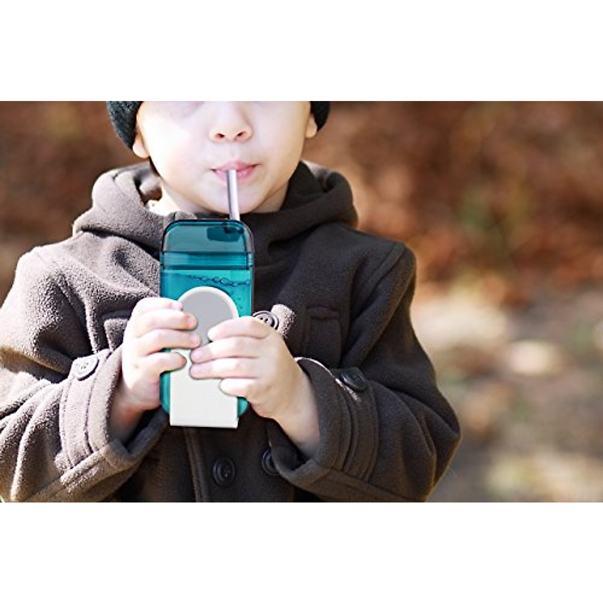 asobu Juicy Drink Box The Ultimate Unbreakable Reusable 10oz Water Bottle for Kids Bpa Free (Red)