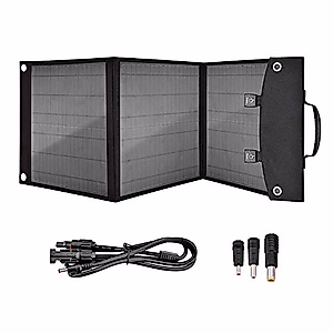 AIZYR USB Power Foldable Solar Panel Charger 50W Waterproof Camping Travel Charger Compatible Solar Panel for Smartphone/Tablet