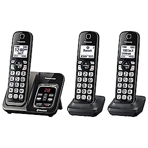 Panasonic KX-TGD563M Link2Cell Bluetooth Cordless Phone with Voice Assist and Answering Machine - 3 Handsets (Renewed)