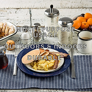 Tablecraft Enamelware Collection Black Rim Solid White Enamel Rectangular Serving Bake Pan, Camping, Farmhouse, Home & Restaurant Use Porcelain over Steel, Classic, Vintage, Style 11x8x2.3