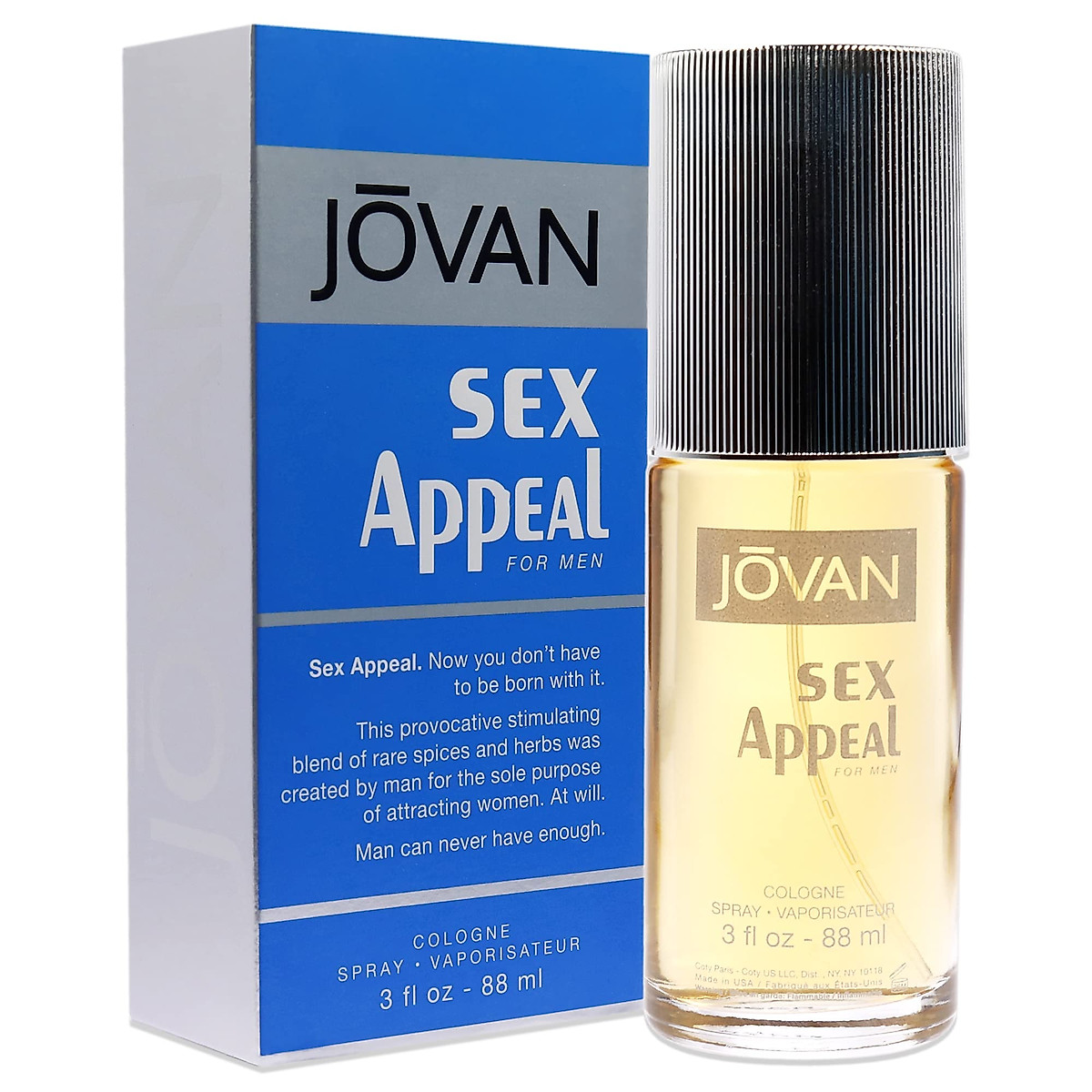 Jovan Sex Appeal for Men Cologne Spray, 3 Fl Oz