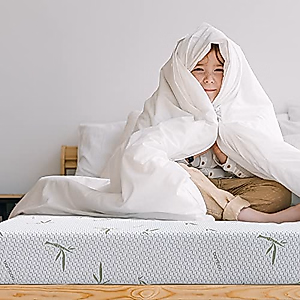 FONTOI Full Size Mattress in a Box, 8 inch Bed Mattresses Made in USA with Breathable Bamboo Cover, Cooling Gel Green Tea Memory Foam, Medium Firm (8IN-MDR-Full)