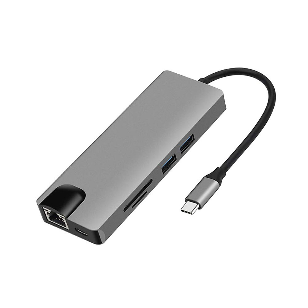 XUNMAIFHB Portable Docking Station,Adapter 9-in-1 Docking Station Multi-Function hub hub USB3.0, HDML, RJ45, TF/SD, Type C, VGA, Audio Jack Fast Transmission