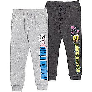 SpongeBob SquarePants Patrick Star Toddler Boys Fleece 2 Pack Jogger Pants 3T Light Grey/Dark Grey