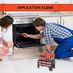 B BOCHAMTEC 101-Piece Magnetic Screwdriver Set with Organizer Rack,Drive Magnetic Bit Holding Screwdriver Handle,for Home Repair,Improvement,Best Tools for Men Tools Gift