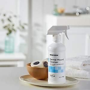 McKesson Dermal Wound Cleanser, Non-Cytotoxic, Rinse-Free, Non-Sterile,16 oz, 1 Count