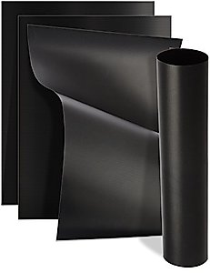 OxGord BBQ Grill Mat - Grilling Sheet for NonStick Barbeque Cooking - Pack of 4, 16x13 Inches - High Heat, Reusable Matt for Gas, Charcoal, Electric Grille, or Baking
