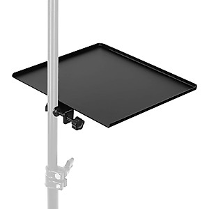 Clamp-On Rack Tray Holder,Microphone Stand Shelf, 7.9x8.6inch Music Stand for Music Sheet, Accessory Standard Speaker Stand