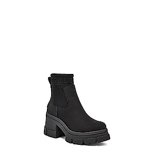 UGG Women's Brooklyn Chelsea Fashion Boot, Black Leather, 7