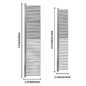 Flezoo 2PCS Dog and Cat Brush, Stainless Steel Dog Grooming Comb Kit, Detangler Deshedding Brush for Long Haired Dogs＆Cats, Dog Tangles Metal Comb＆Knots Hair Remover for Dog＆Cat Undercoat 6.4" 7.5"