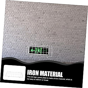 KONTONTY Iron Cover for Emergency Light Exit Sign Protective Cover Emergency Light Wire Guard White Emergency Light Wire Cover