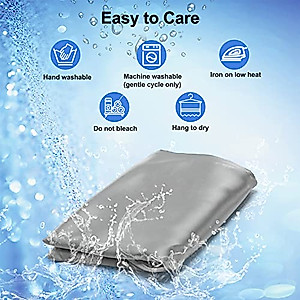 Satin Pillowcase for Zelimun Cervical Pillow Only, Ergonomic Pillow Case, Smooth & Soft Pillowcase for Sleeping Pillow, Gray Pillow Cover with Zipper