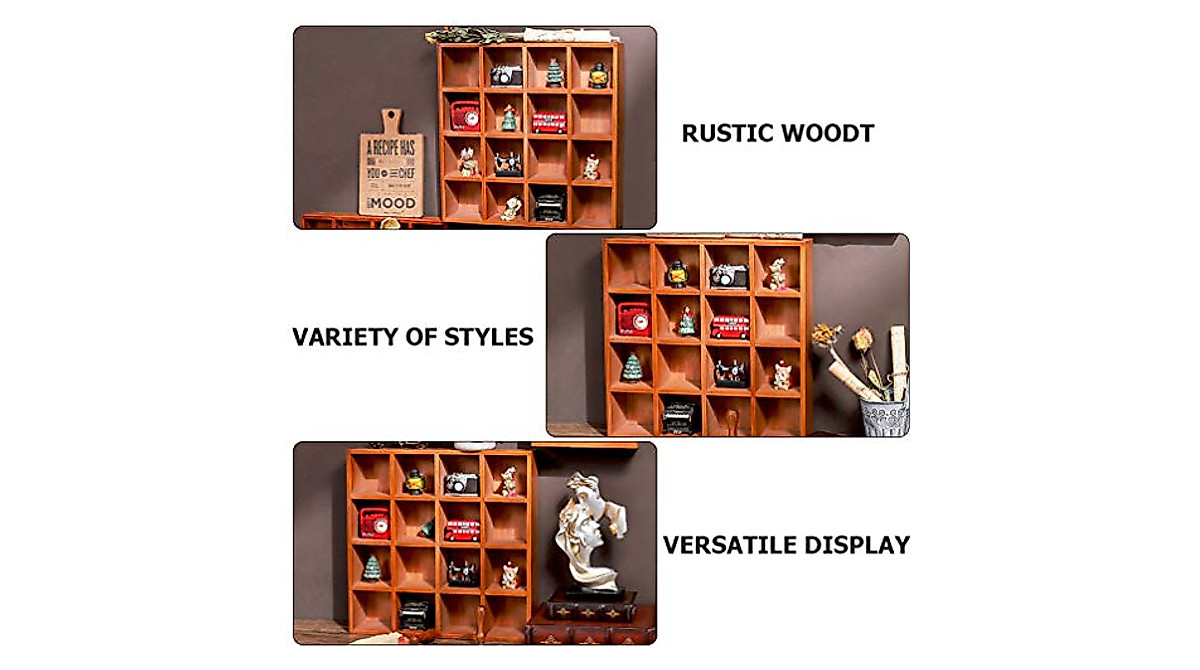 Rustic Wood Shadow Box Shelf - Freestanding Display & Wall Art