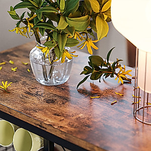 IRONCK Bar Cart, Serving Cart with Wine Rack Glasses Holder Kitchen Cart on Wheels Wood and Metal Frame, Vintage Brown