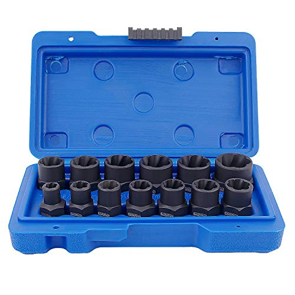 Luckyway 13-Piece Impact Bolt & Nut Remover Set, Nut Extractor Socket, Bolt Remover Tool Set