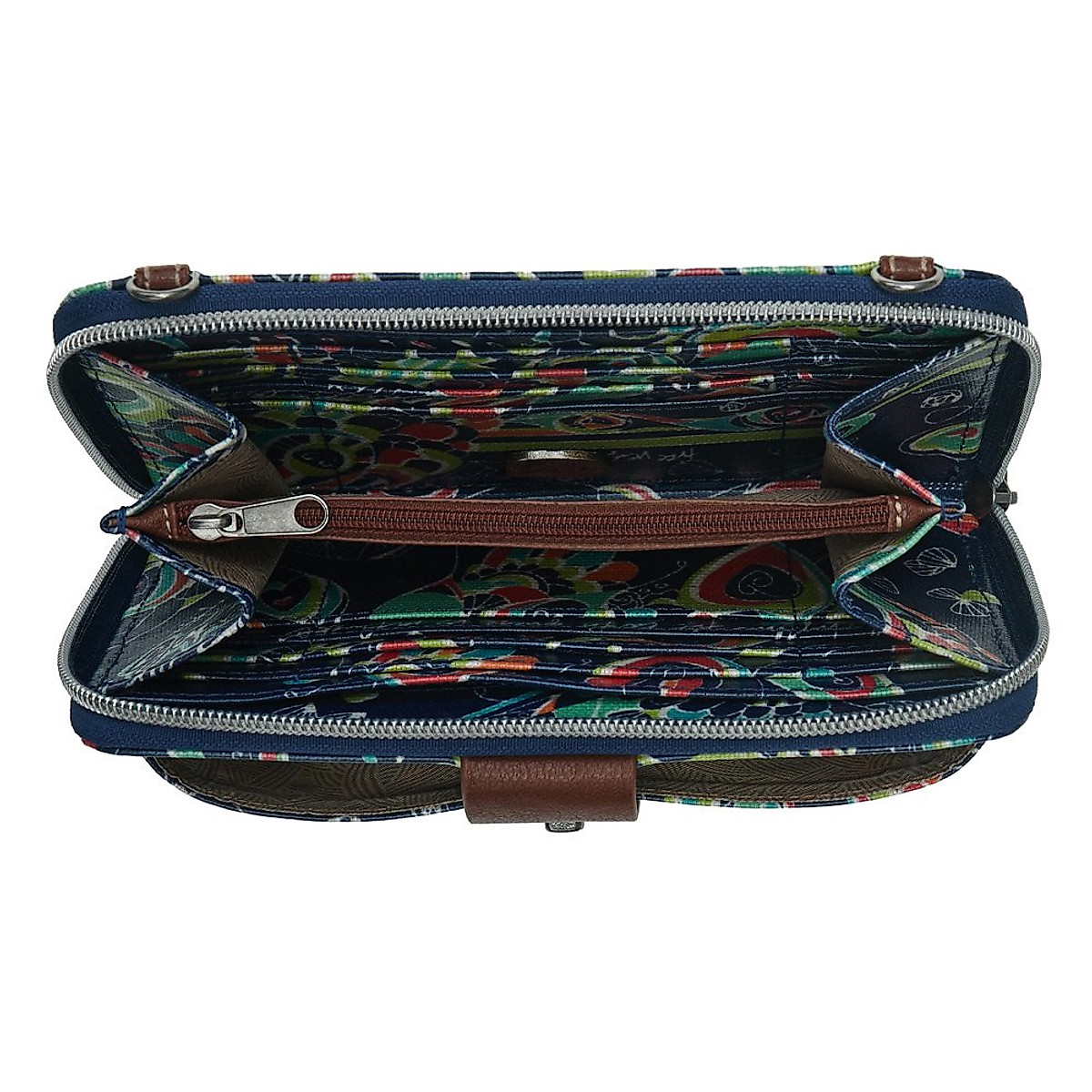 Sakroots Large Smartphone Crossbody, Apricot Flower Power