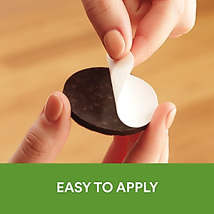 Scotch Felt Pads, Felt Furniture Pads for Protecting Hardwood Floors, Assorted Sizes Value Pack, Round, Brown, 162 Pads