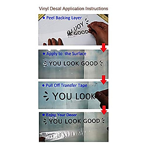 Be Amazing Today Vinyl Mirror Decor Mirror Motivation Vinyl Wall Decal 13x1.3inch