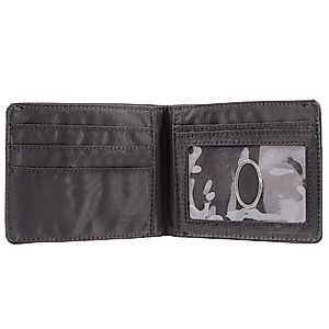 Big Skinny Men's Slimline Bi-Fold Slim Wallet, Holds Up to 25 Cards, Black