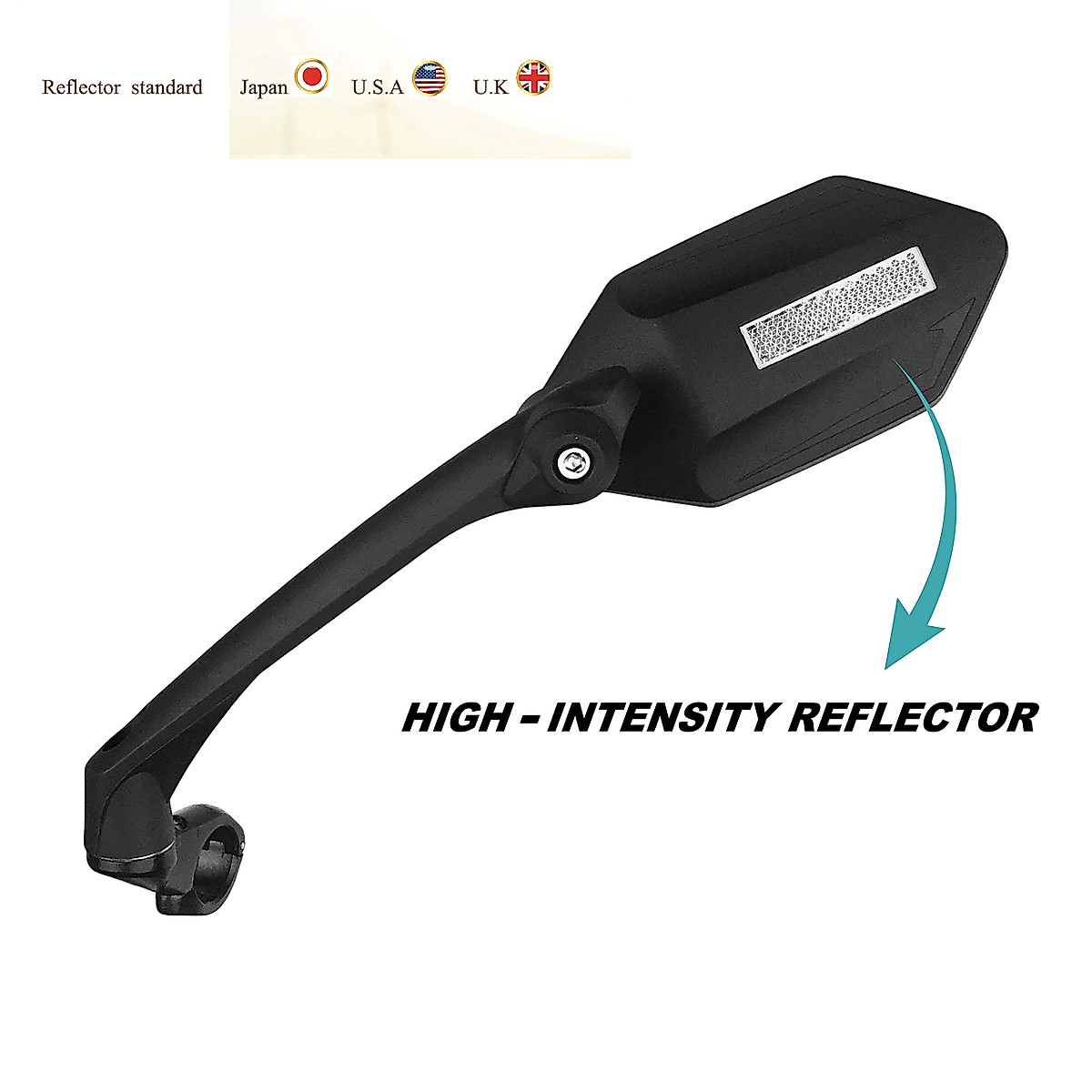 MEACHOW New Scratch Resistant Glass Lens,Handlebar Bike Mirror, Rotatable Safe Rearview Mirror, Bicycle Mirror, (Silver Left Side) ME-007LS