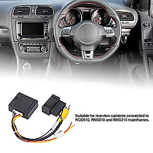 Qiilu Backup Camera Rear View License Plate Reverse Camera 12V 5W RGB to AV Converter Decoder Box Adapter Backup Camera Parts Replacement for Magotan CC