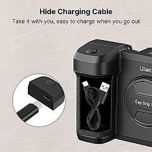 ULANZI CG01 Phone Tripod Mount with Remote Control Cell Phone Tripod Adapter Grip Holder, CapGrip II Smartphone Handle Grip with Detachable Wireless Camera Shutter for iPhone Video Photo Shooting