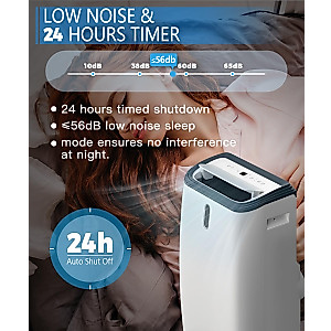 Joy Pebble Portable Air Conditioner 14000 BTU,Portable AC Unit for Room Cools up to 700 Sq.ft,Air Conditioner Portable 3-IN-ONE for Cooling,Dehumidifier&Fan,24Hrs Timer,3 Fan Speed