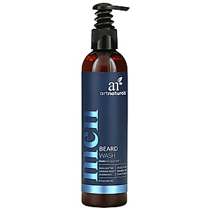 Artnaturals Natural Beard Shampoo Wash - (8 Fl Oz / 236ml) - Infused with Aloe Vera, Tea Tree and Jojoba Oil - Sulfate Free