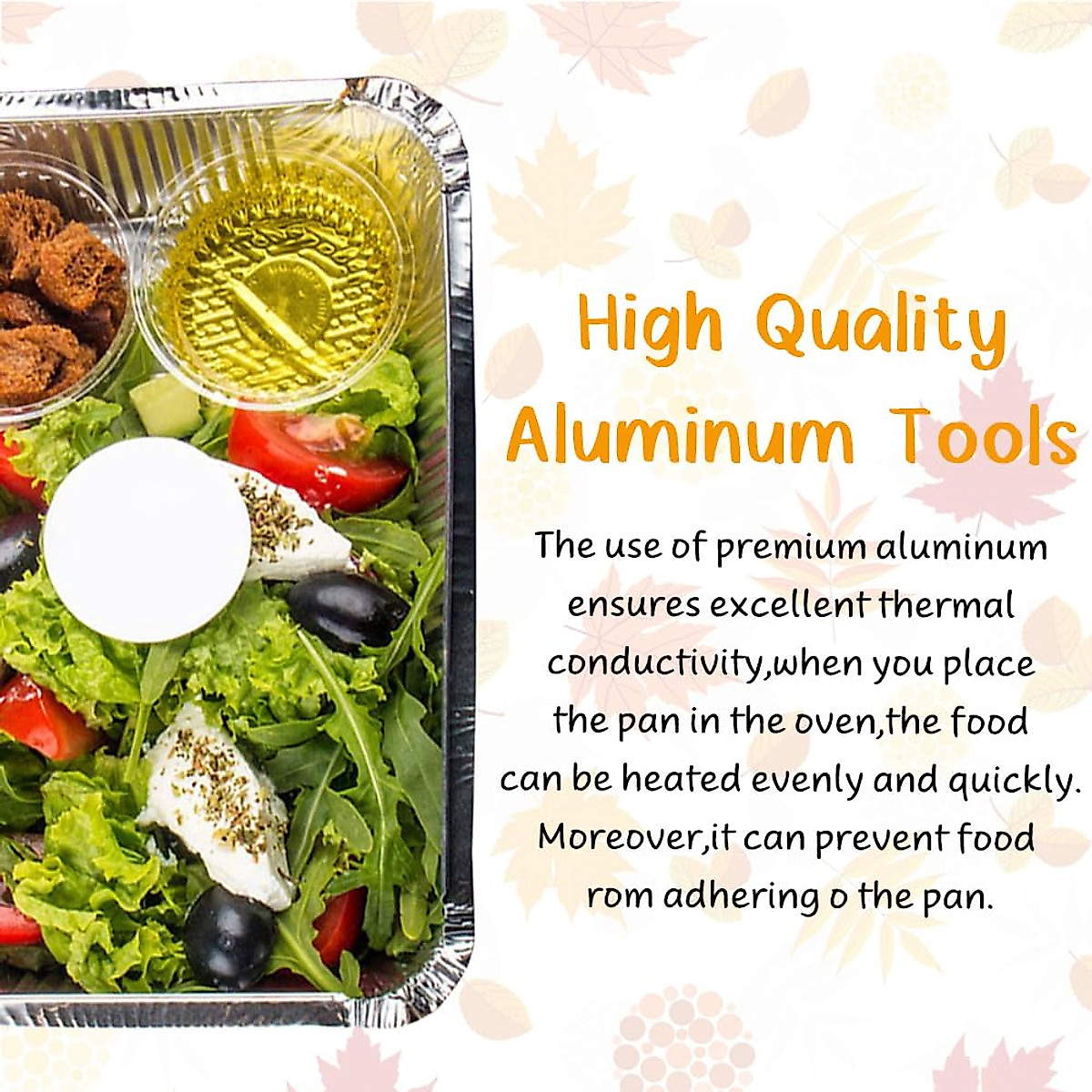 42PCS Thanksgiving Leftover Containers, Thanksgiving Tin Foil Containers with Lids Turkey Aluminum Disposable Food Storage Pans for Fall Party Leftovers, Holiday Treats, Thanksgiving Party Favors