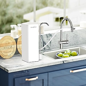 OEMIRY Countertop Water Filtration System, NSF/ANSI 42&372 Certified, 8000 Gallons Alkaline Water Filter, Reduces 99.99% Lead, Chlorine, Heavy Metals, Bad Taste & Odor OM-CF04(1 Filter Included)