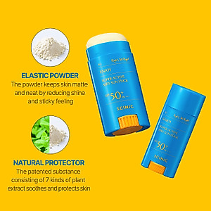 SCINIC Enjoy Super Active Airy Sun Stick SPF50+ PA++++ 0.53oz (15g) | Strong UV Protection Anytime, Anywhere Air-light, Clear | Korean Skincare