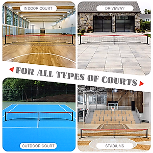 Wakefa Portable Pickleball Net System,22 FT Weather Resistant Pickleball Net USAPA Regulation Size with 4 Paddles, 2 Outdoor Pickle Balls, 2 Indoor Pickleballs and Carry Bag