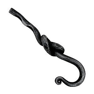 Living Ideas Hand Forged Metal Knot Wall Hook Wrought Iron Handmade Wall Mounted Coat Hook Blacksmith Metal Wall Kitchen Towel Hooks Rack Black Antique Finish Wall Hooks